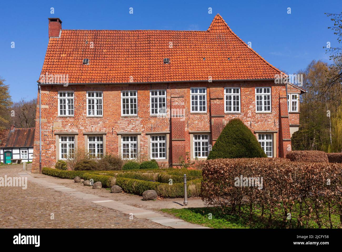 Medieval moated castle Blomendal in Bremen-Blumenthal, Bremen, Germany ...