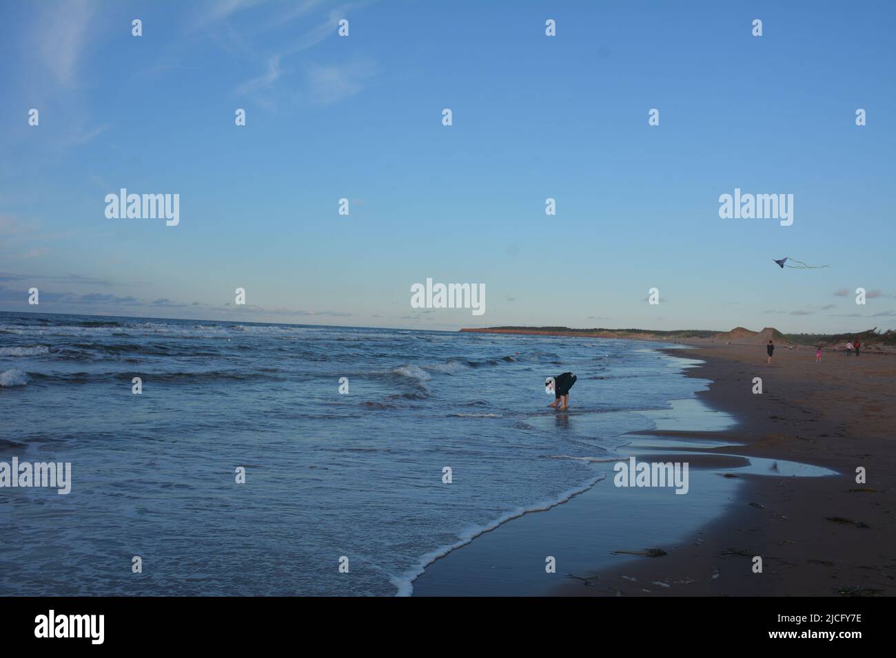 Sundown on Cavendish Beach, Prince Edward Island Stock Photo - Alamy