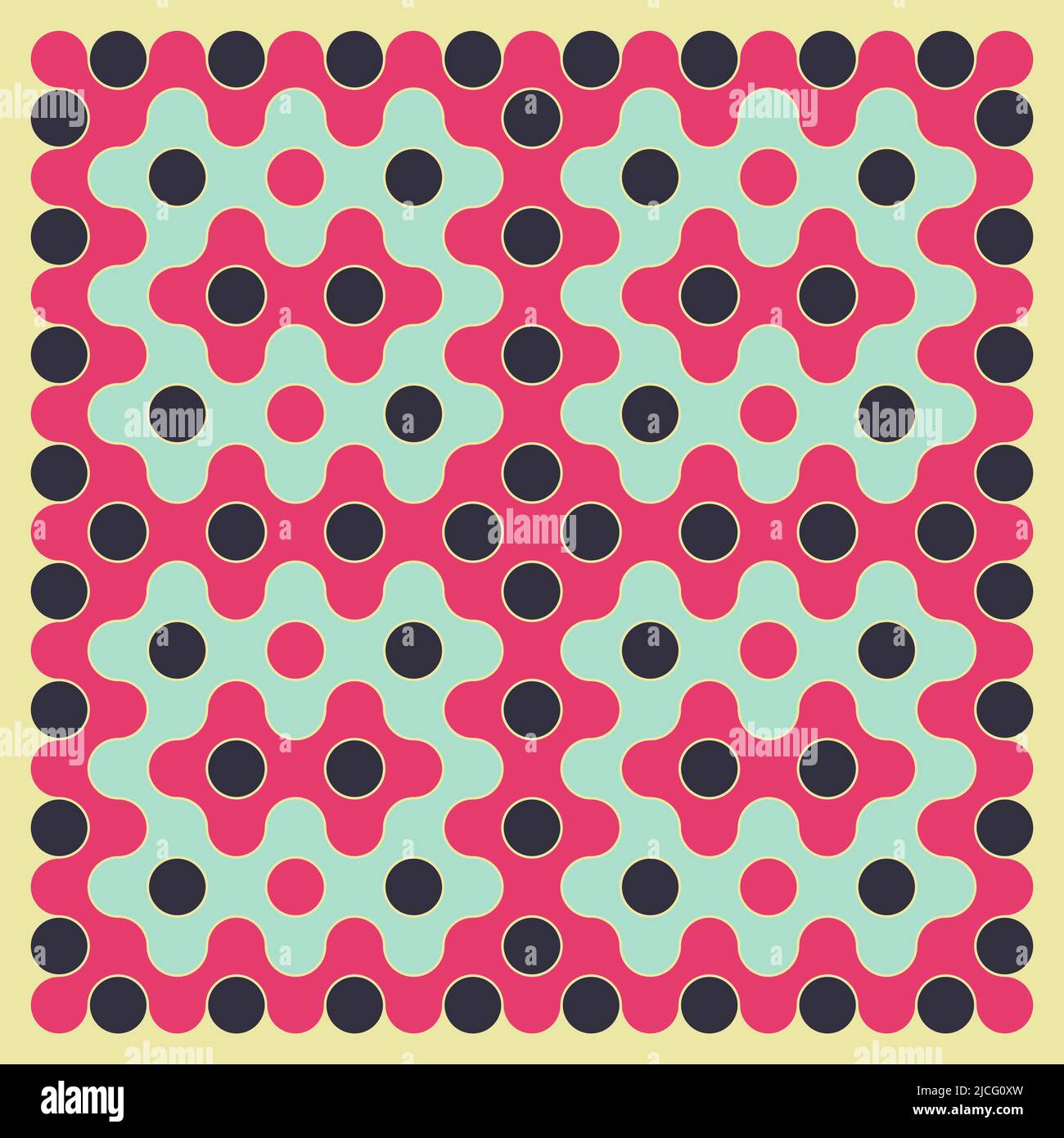 Random color rounded truchet tiling illustration Stock Vector Image ...