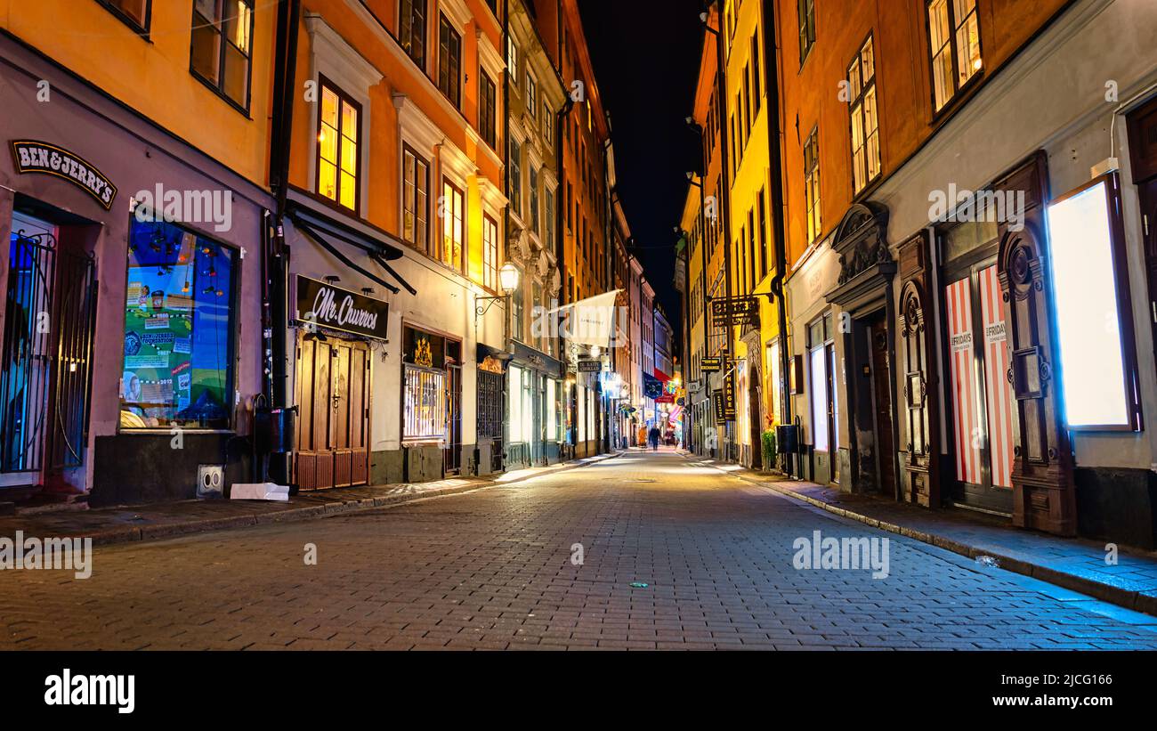 The Famous Old Town Gamla Stan In The Swedish Capital Stockholm At ...