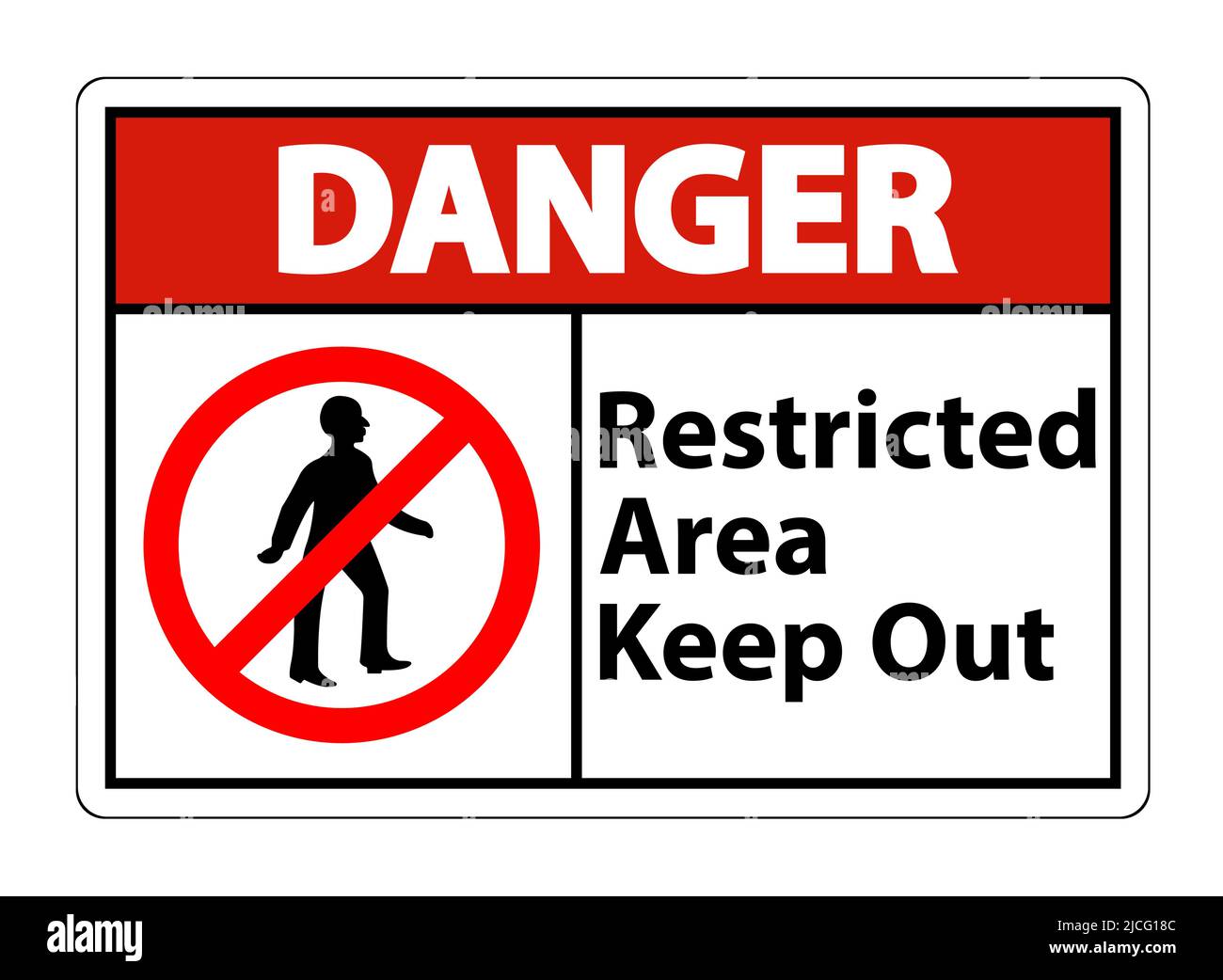 Restricted Area Keep Out Symbol Sign On White Background Stock Vector ...