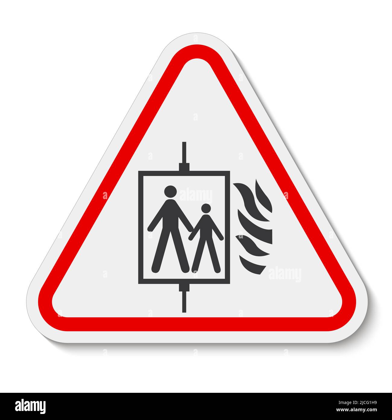 Sign caution lift elevator building hi-res stock photography and images ...