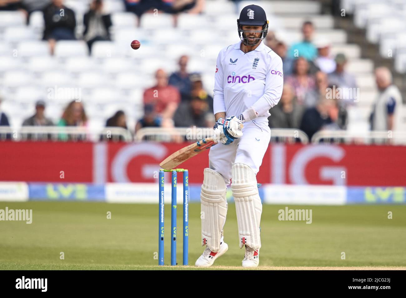 Nottingham, UK. 13th June, 2022. Ben Foakes of England dodges a bouncer ...
