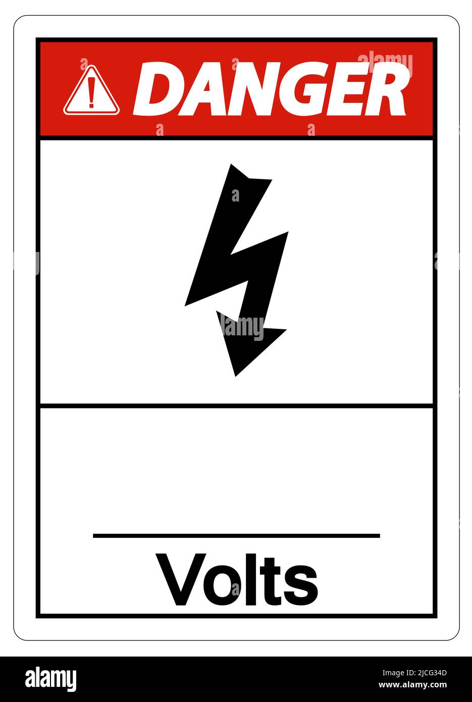 Danger Volts Symbol Sign On White Background Stock Vector Image & Art ...