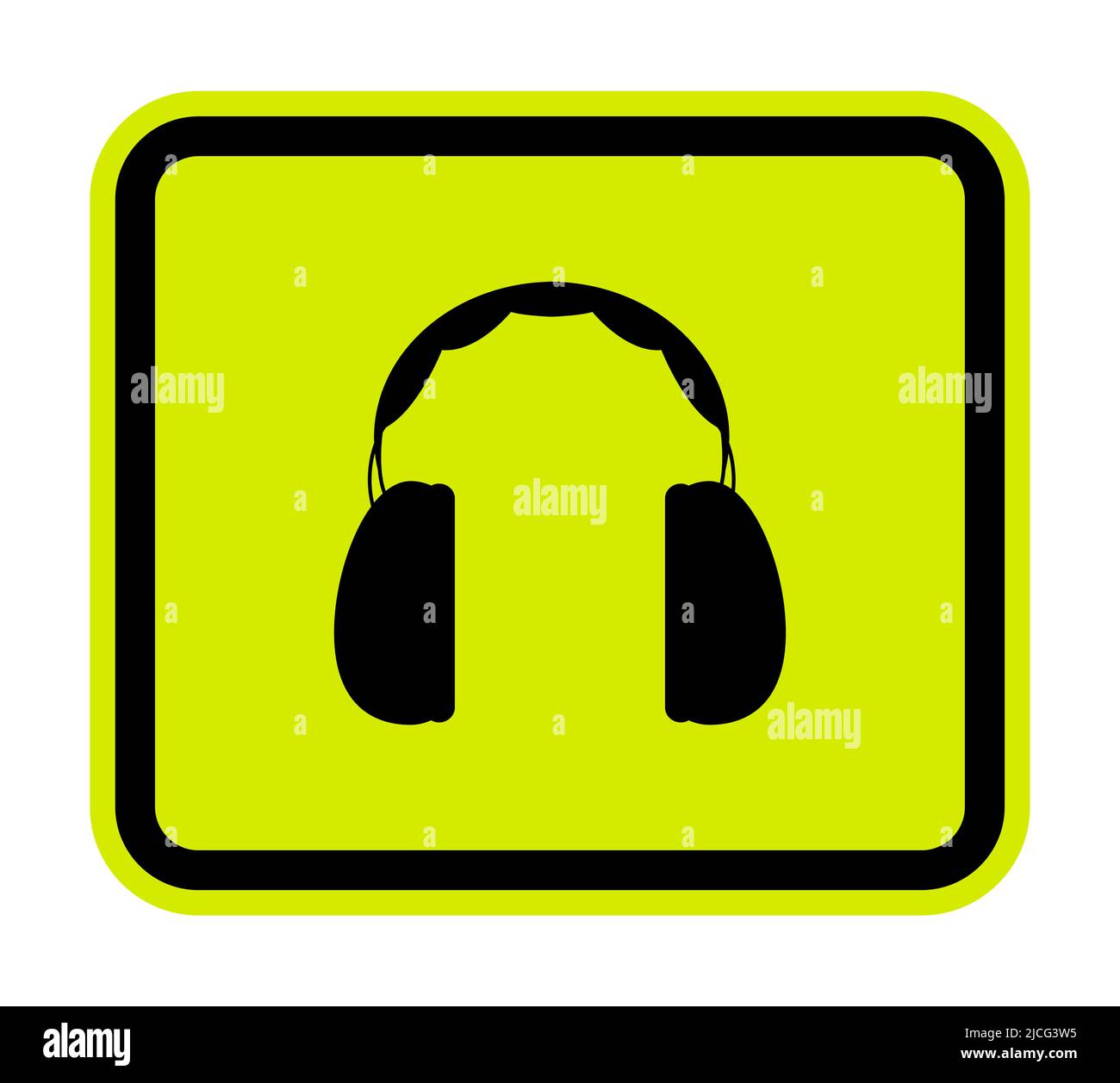 Symbol Ear Protection Required Sign Isolate On White Background,Vector ...