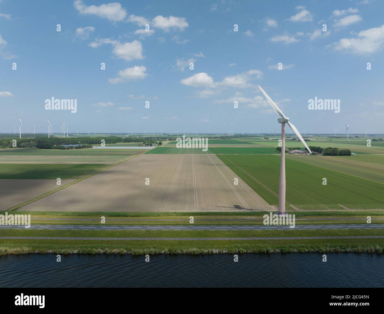 Wind turbine system sustainable energy generation on a wind farm in the ...