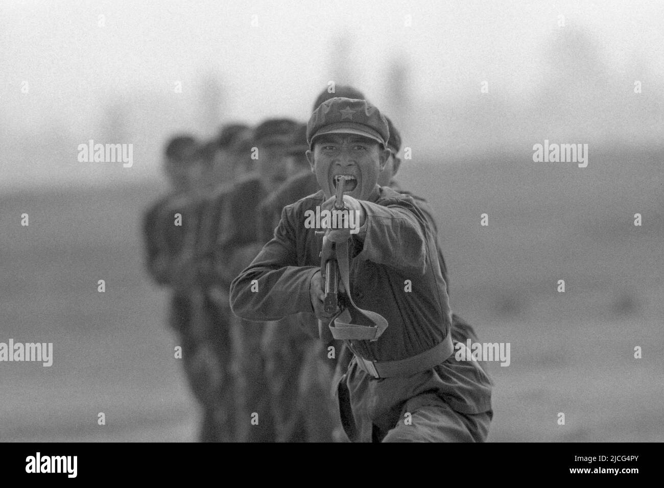 Chinese soldiers of the People's Liberation Army (PLA) train with ...