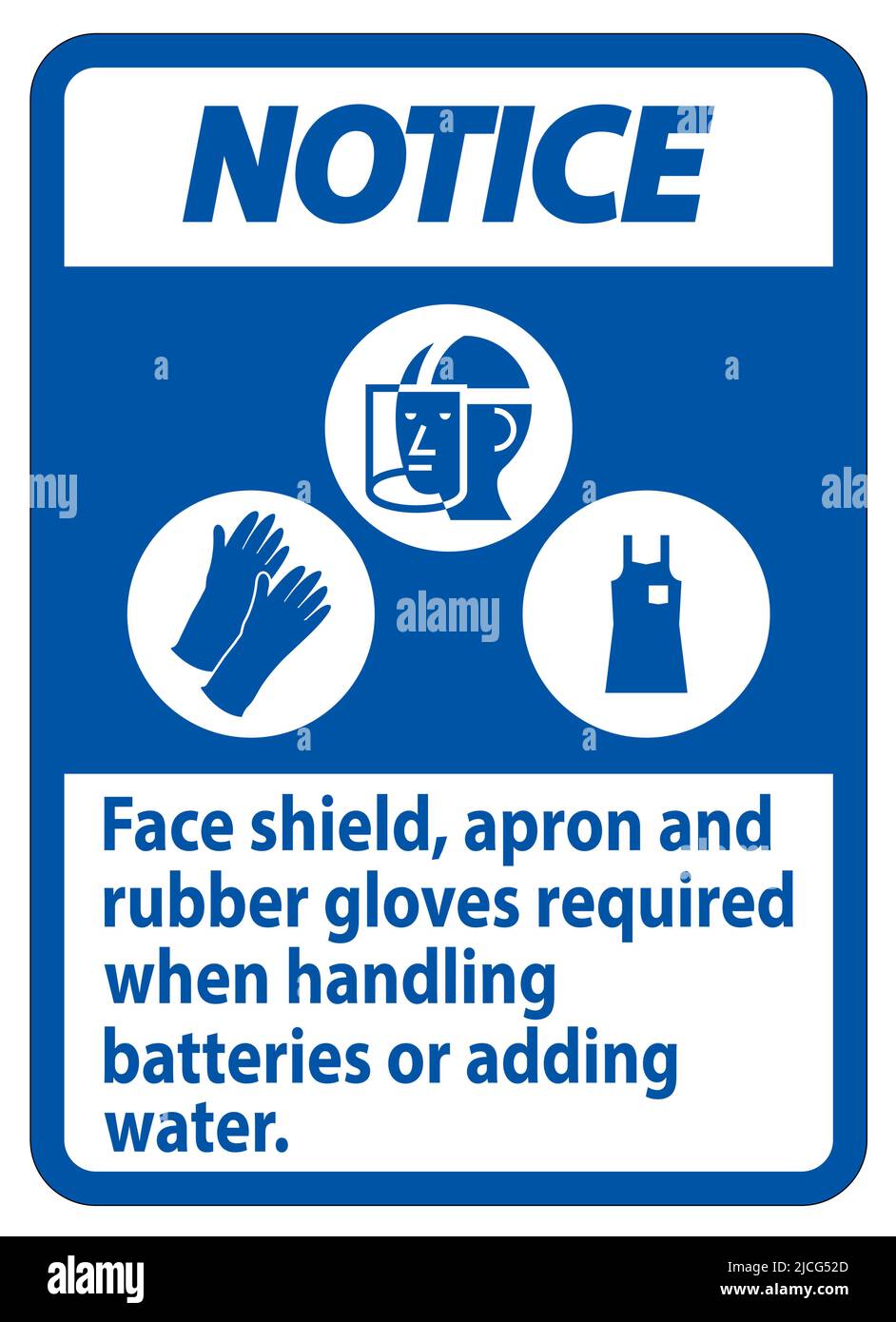 Notice Sign Face Shield, Apron And Rubber Gloves Required When Handling ...