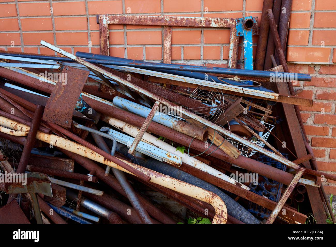 Scrap metal. Scrap. Mountains of metal trash. Waste of human activity ...