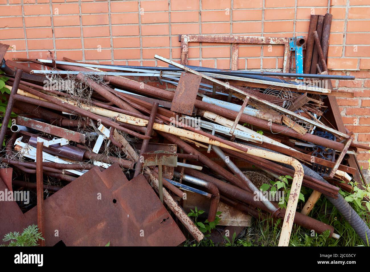 Scrap metal. Scrap. Mountains of metal trash. Waste of human activity ...