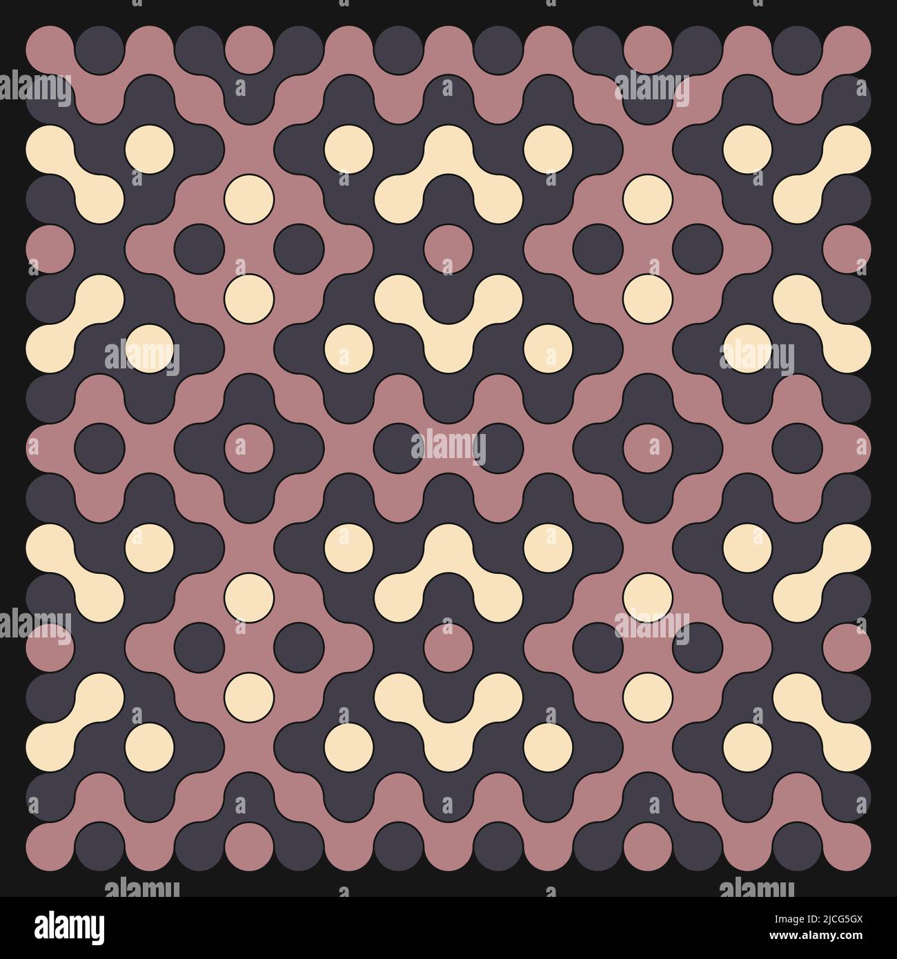 Random color rounded truchet tiling illustration Stock Vector Image ...