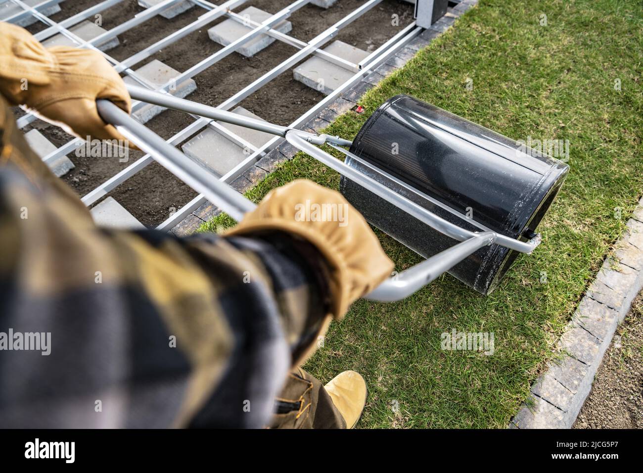 Compacting roller hi-res stock photography and images - Alamy