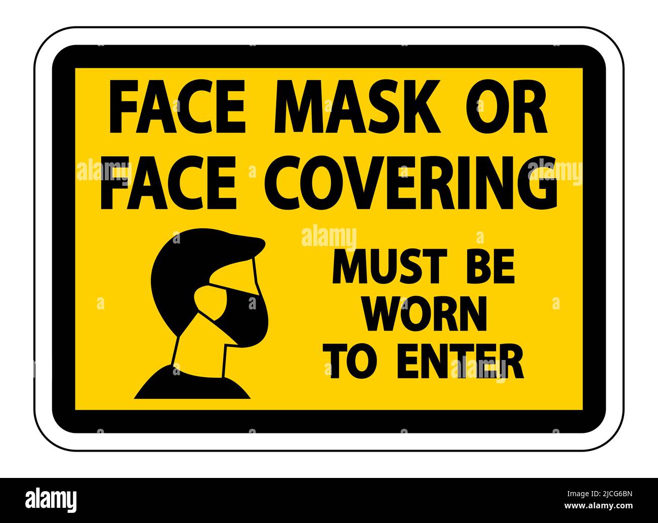 Face Mask Covering Sign on white background Stock Vector Image & Art ...