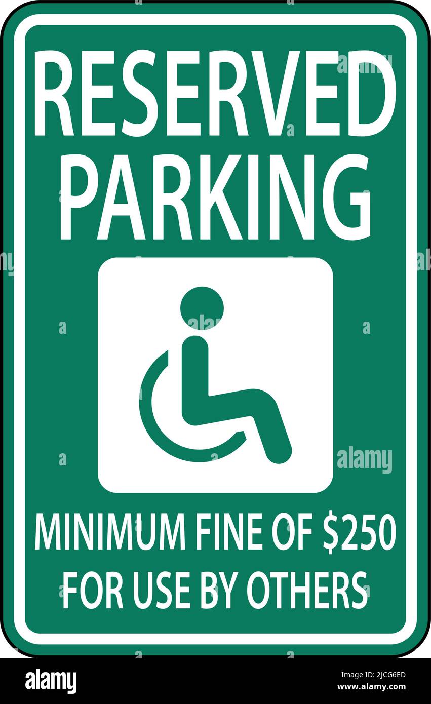 Accessible Parking Sign On White Background Stock Vector Image & Art ...