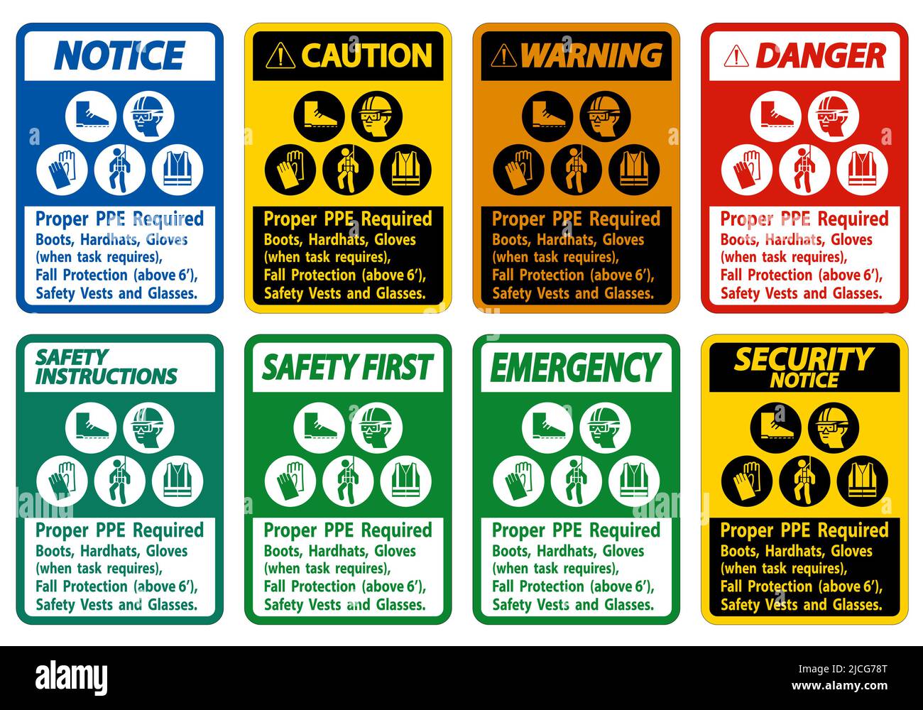 Proper PPE Required Boots, Hardhats, Gloves When Task Requires Fall ...