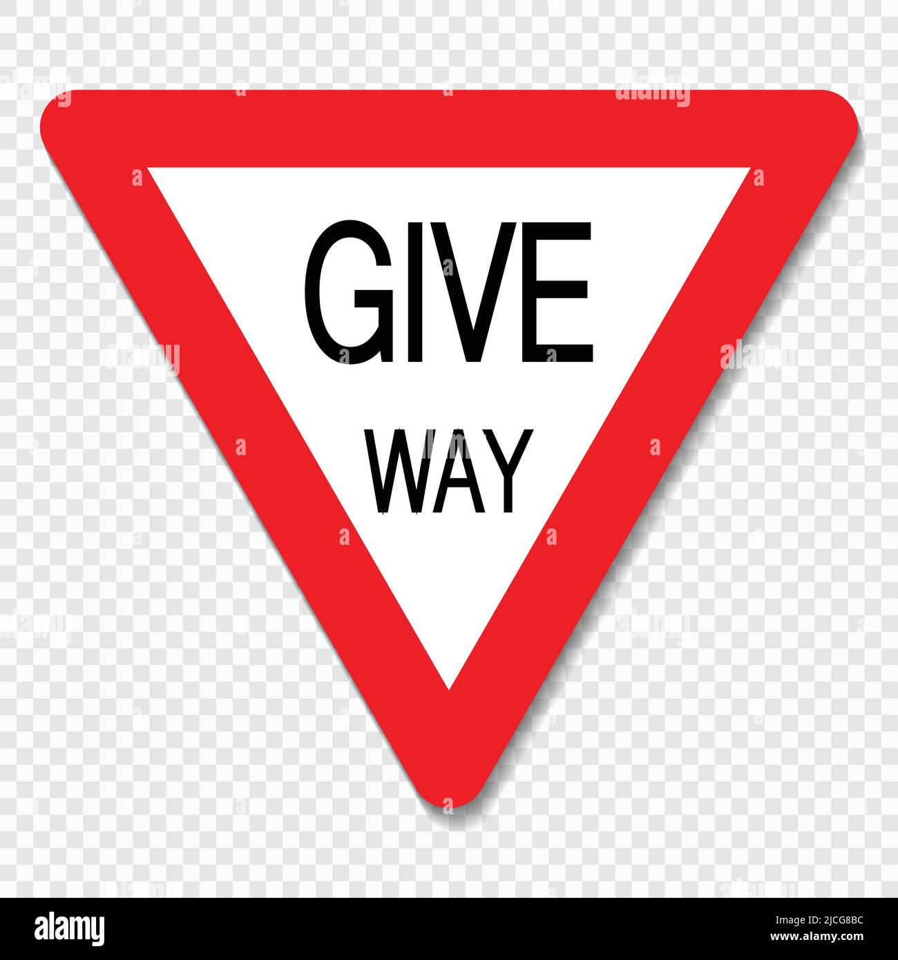 Symbol give way sign on transparent background,vector illustration ... Symbol give way sign on transparent background,vector illustration ...
