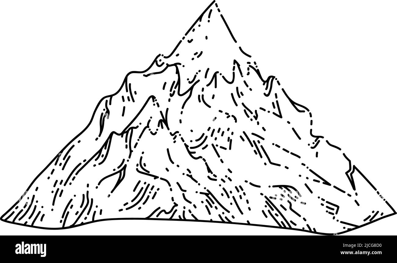 Mountain panorama snowy ridge Stock Vector Images - Alamy