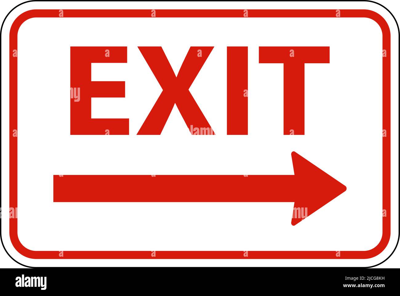 Exit Right Arrow Sign On White Background Stock Vector Image & Art - Alamy