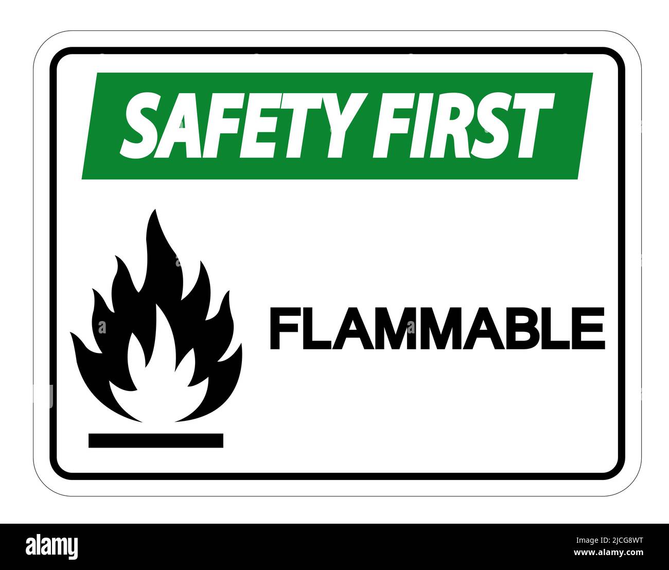 Safety first Flammable Symbol Sign Isolate On White Background,Vector ...