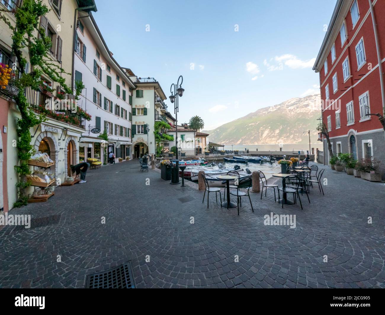 Limone sul Garda, Italy - May, 2022 : colorful streets of the small and ...