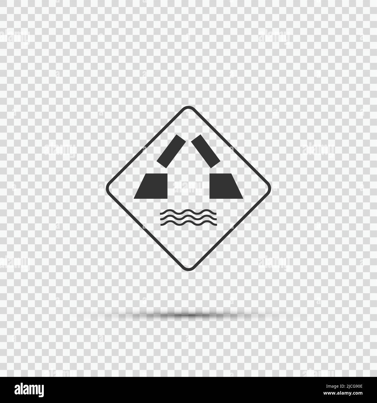 Opening bridge sign on transparent background,vector illustration Stock ...