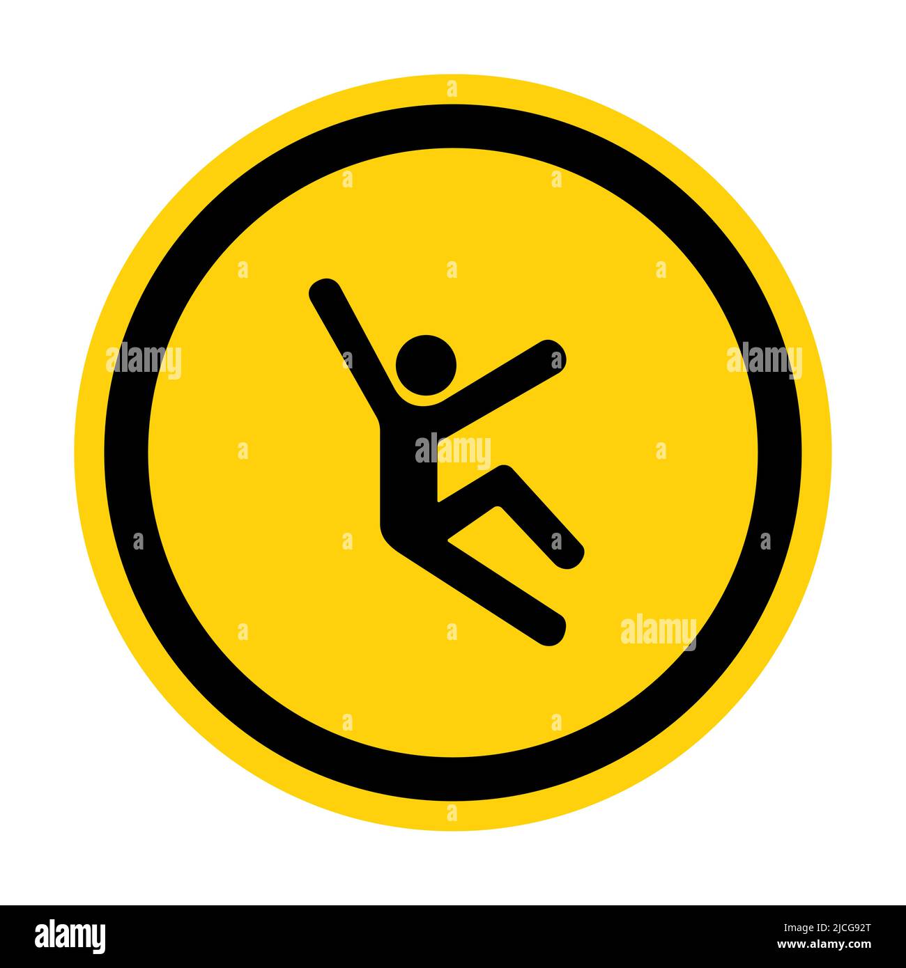 Climb Hazard Symbol Sign Isolate On White Background,Vector ...