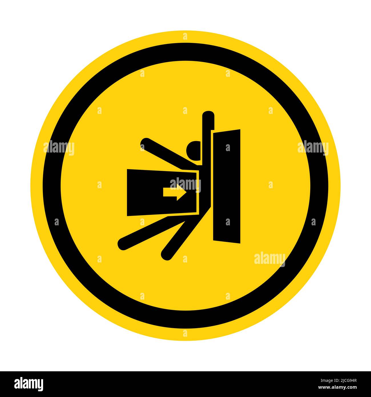 Body Crush Force From Side Symbol Sign Isolate on White Background ...