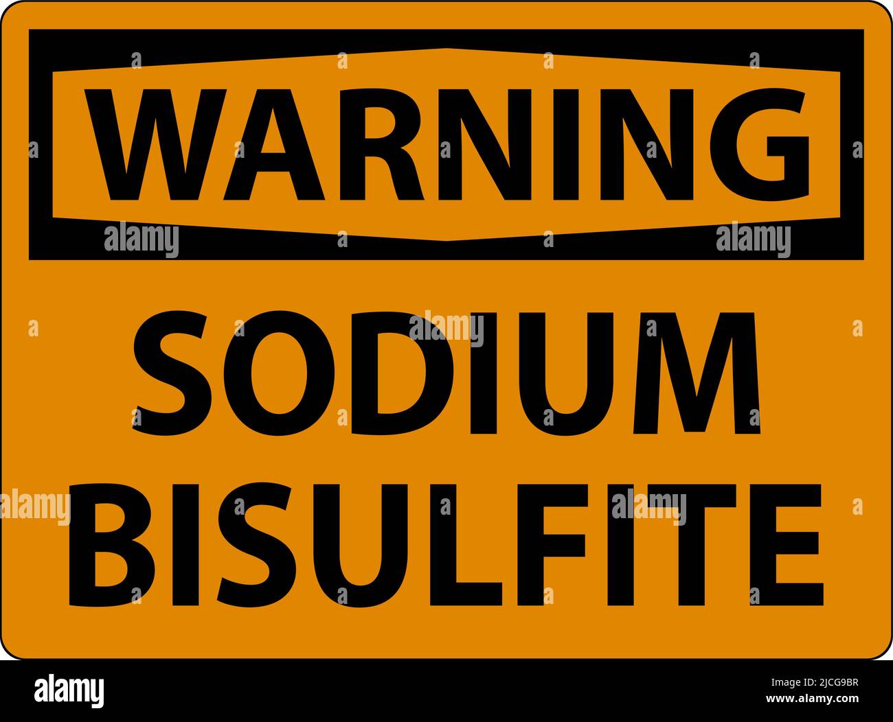 Chemical Warning Sign Sodium Bisulfite Label Stock Vector Image & Art ...