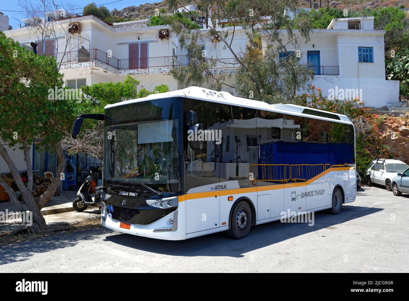 Electric Bus part of the Just Go Zero Tilos initiative, Tilos ...