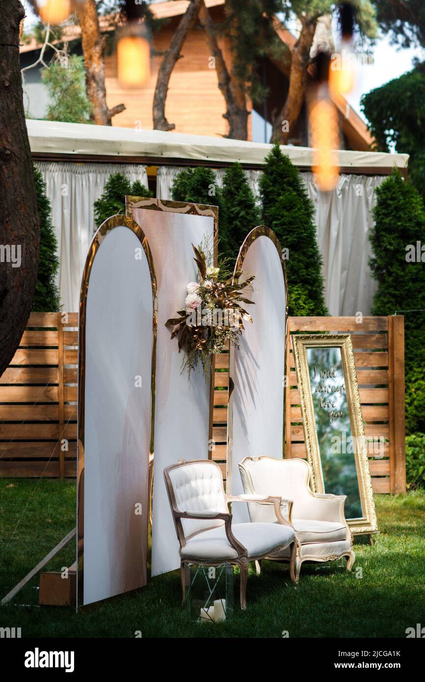 Wedding photo zone hi-res stock photography and images - Alamy