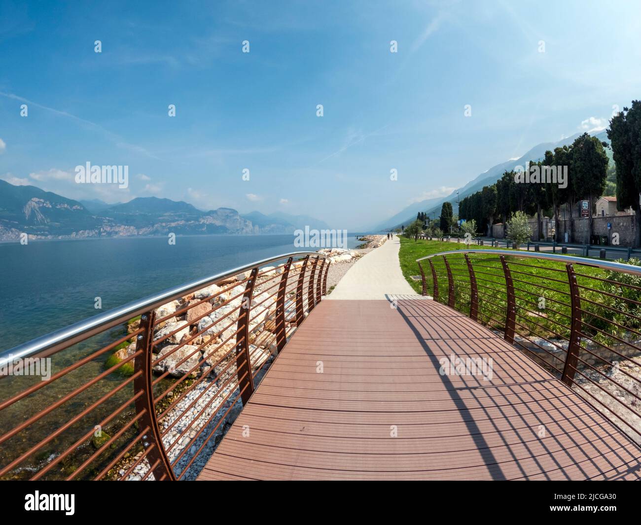 Cycle Path of Garda lake in Italy, named Ciclopista del Garda, cycling ...