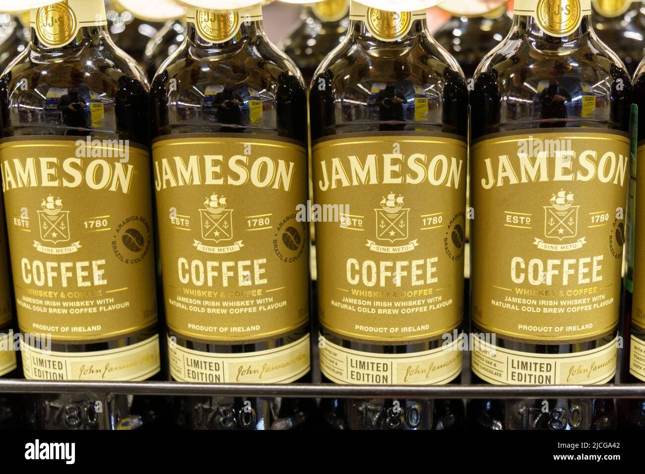 Tyumen, Russia-May 08, 2022: Bottle of Jameson coffee, the best selling ...
