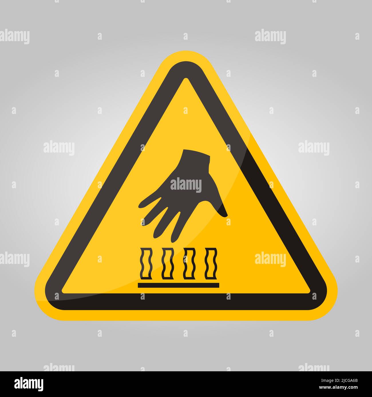 Hot Surface Do Not Touch Symbol Stock Vector Image & Art - Alamy
