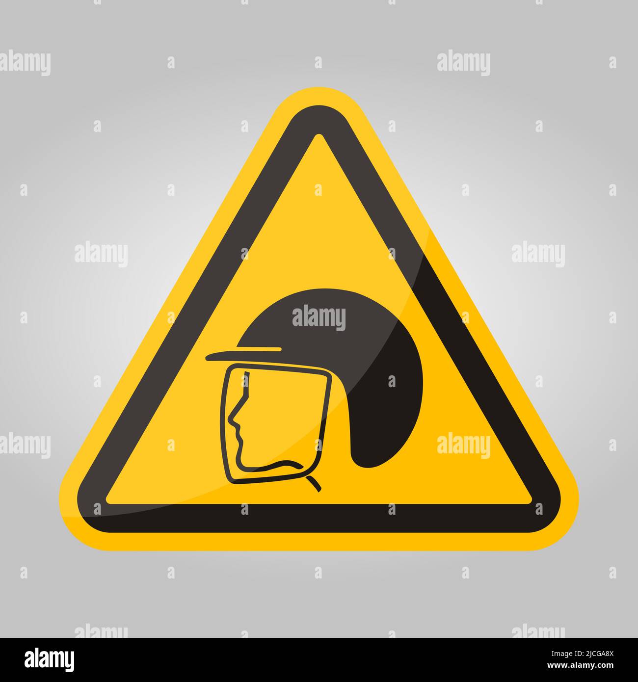 Wear Safety Helmet Symbol Isolate On White Background,Vector ...