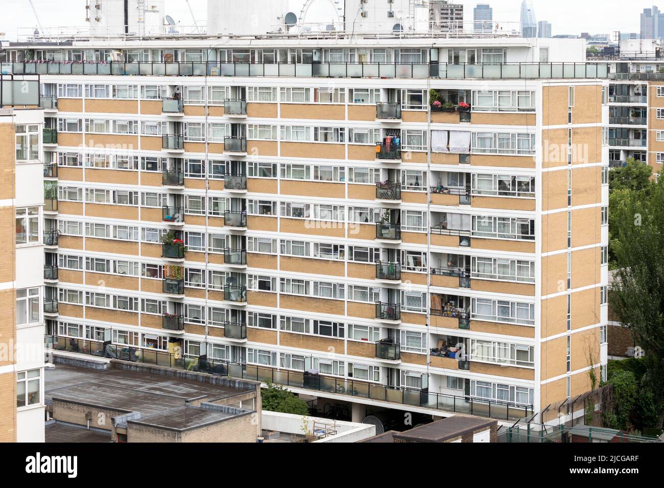 A general view of Churchill Gardens, a council estate, in Pimlico ...