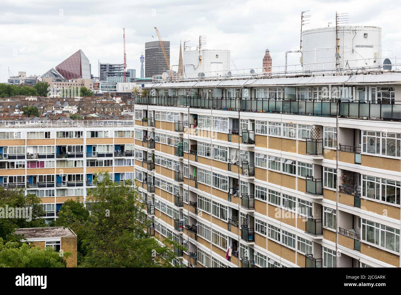 A general view of Churchill Gardens, a council estate, in Pimlico ...