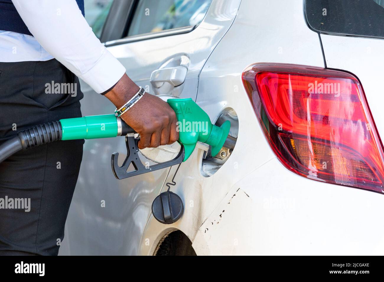 Drivers seen filling their cars at a Shell petrol station at South ...