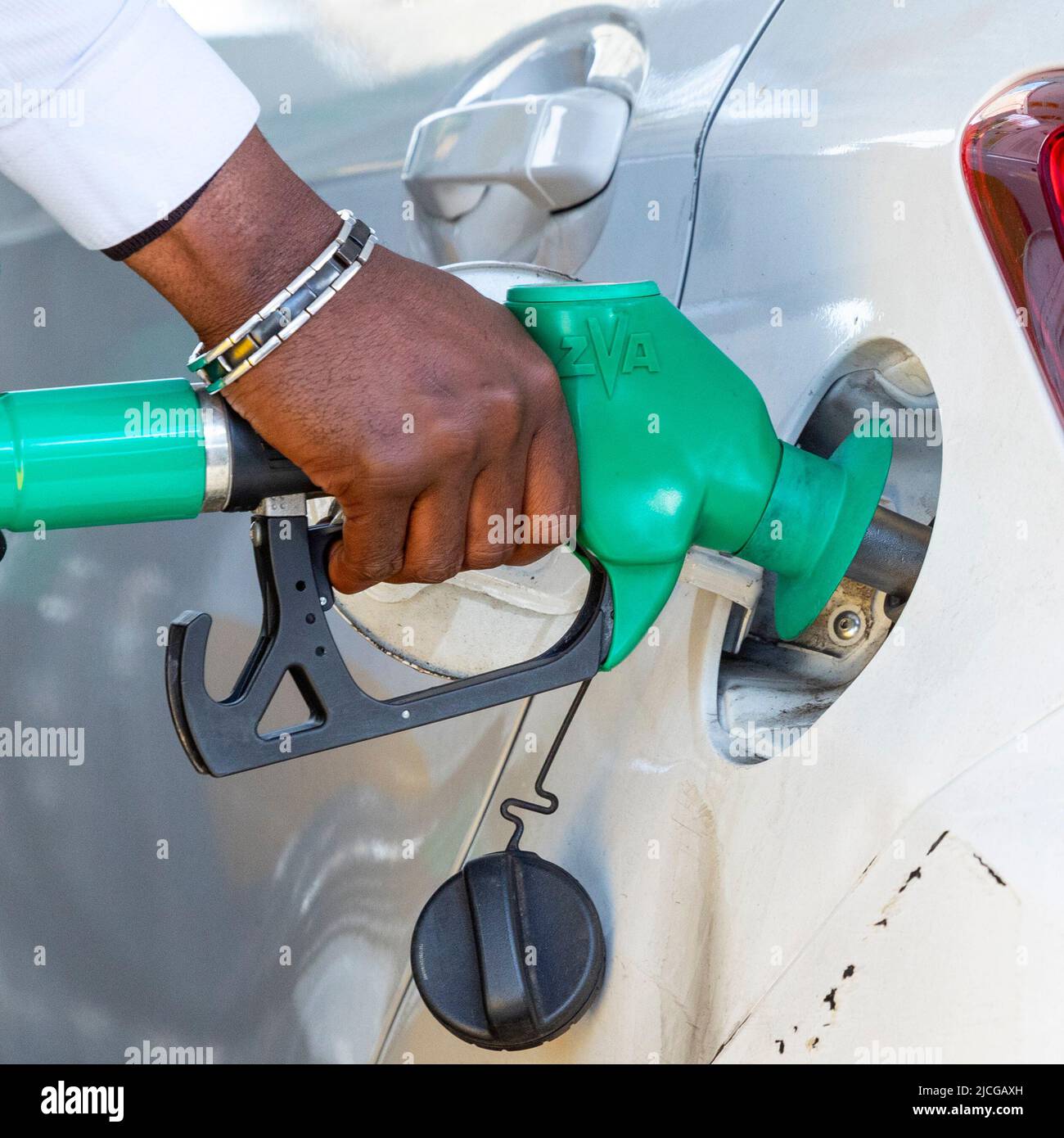 Drivers seen filling their cars at a Shell petrol station at South ...