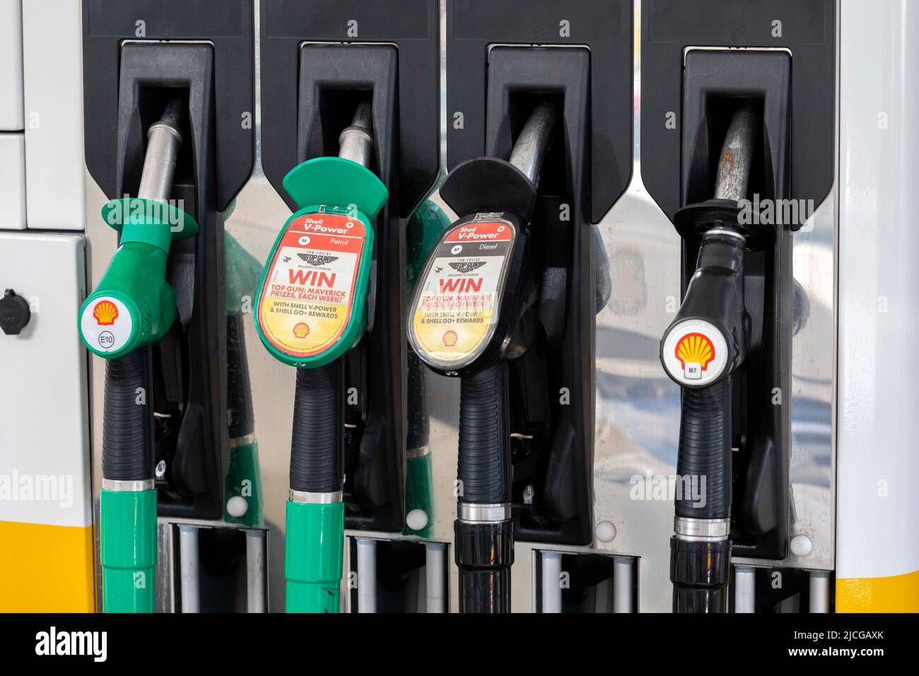 Drivers seen filling their cars at a Shell petrol station at South ...