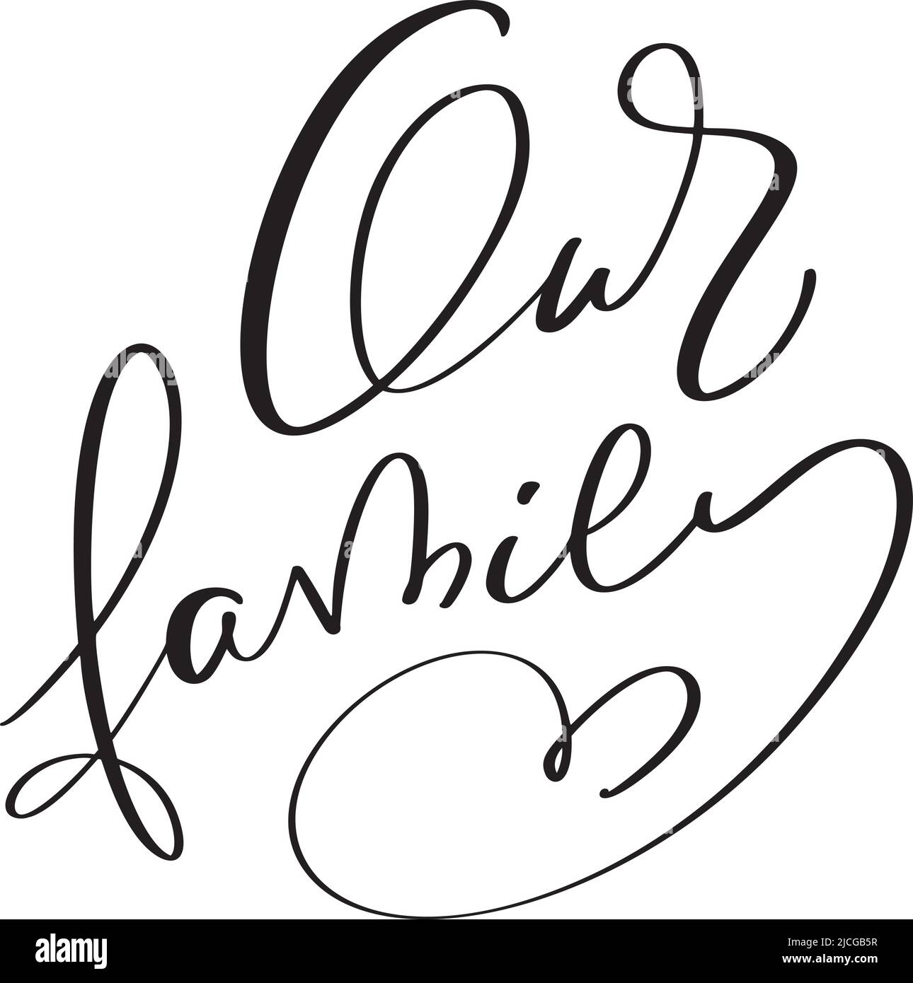 Our Family Lettering