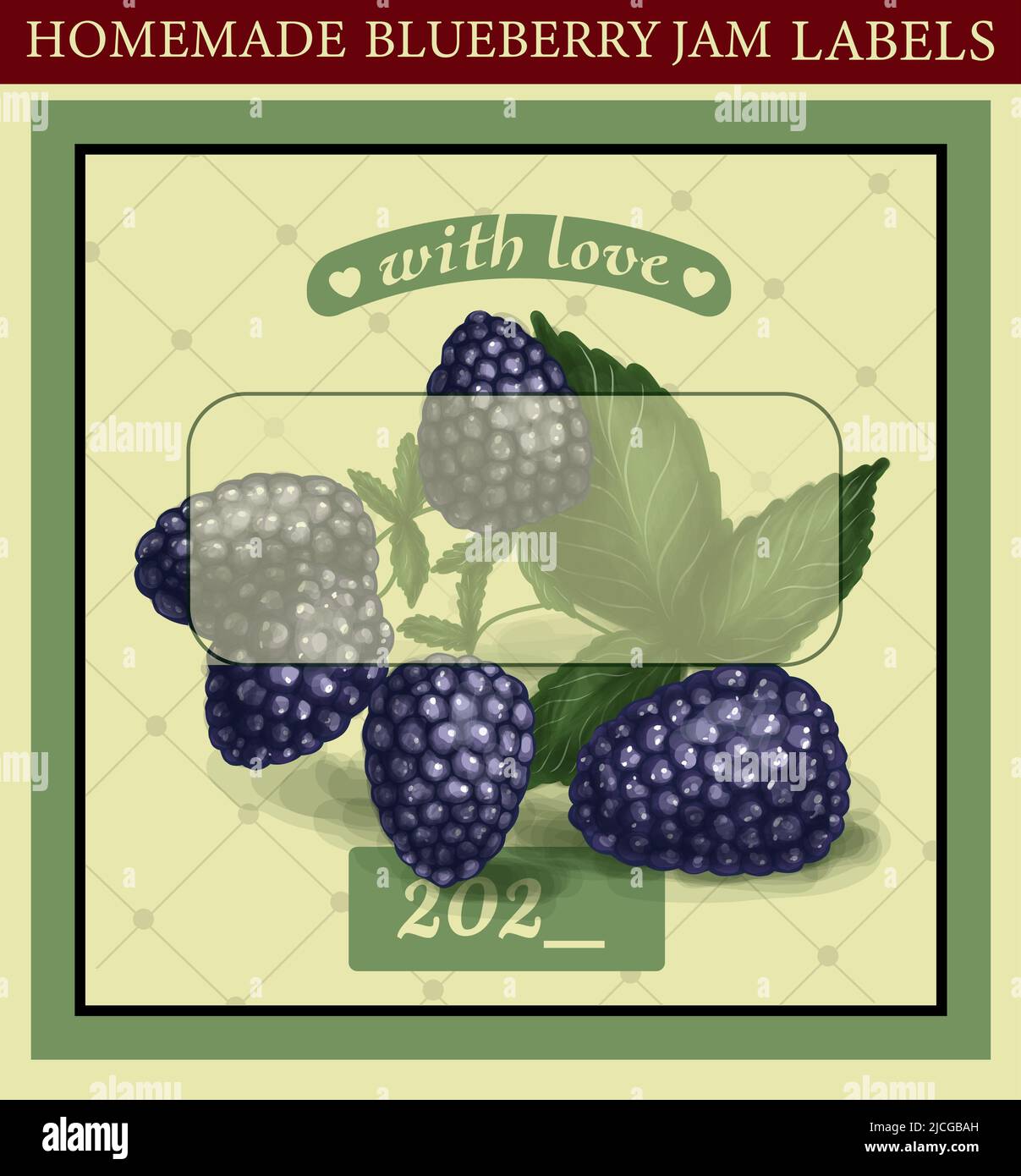STICKERS ON JARS WITH HOMEMADE JAM. BERRY JAM. JAM.blueberries.Labels ...
