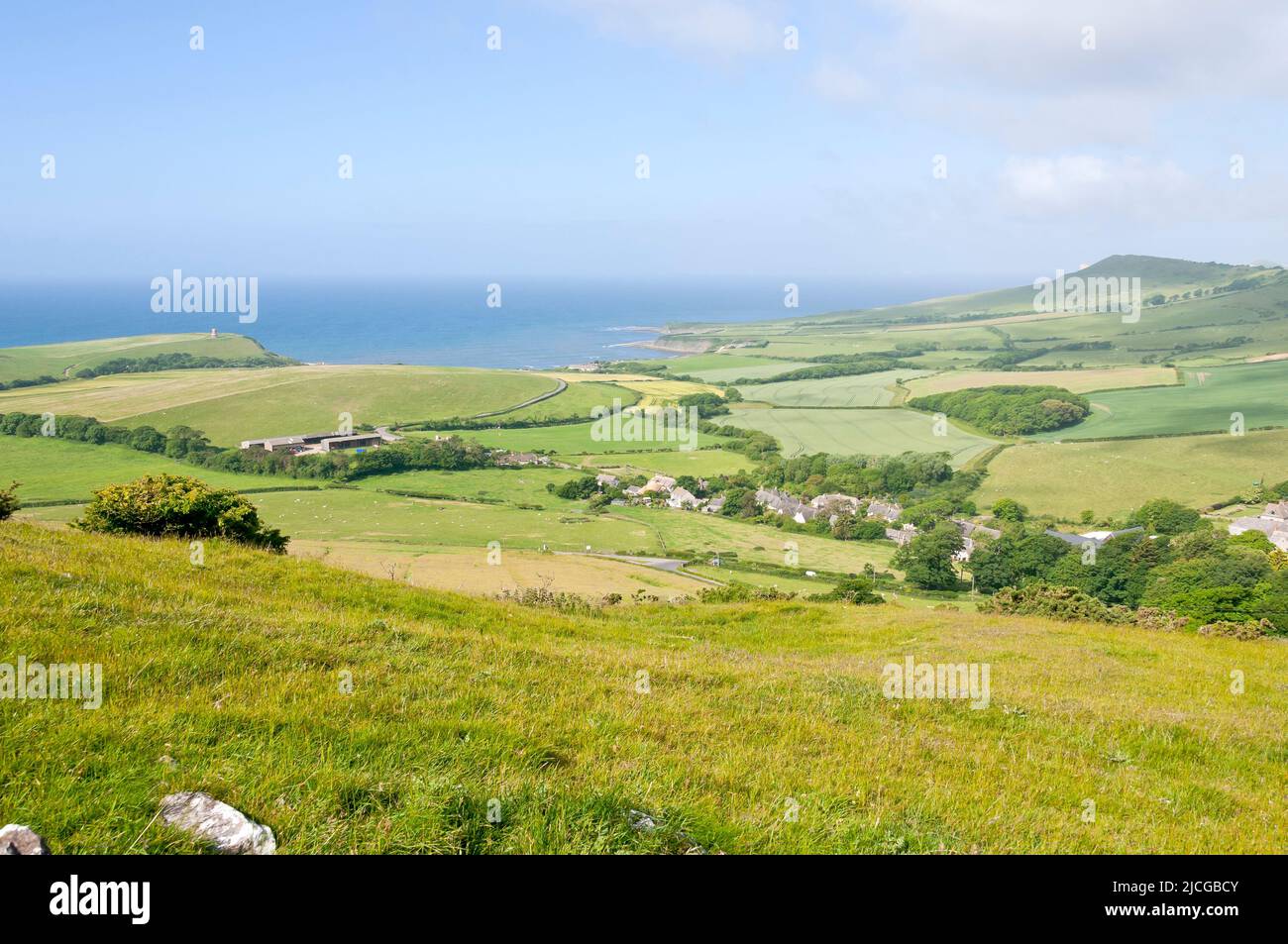 View from the South West Coast Path near Kimmeridge Bay, Dorset ...