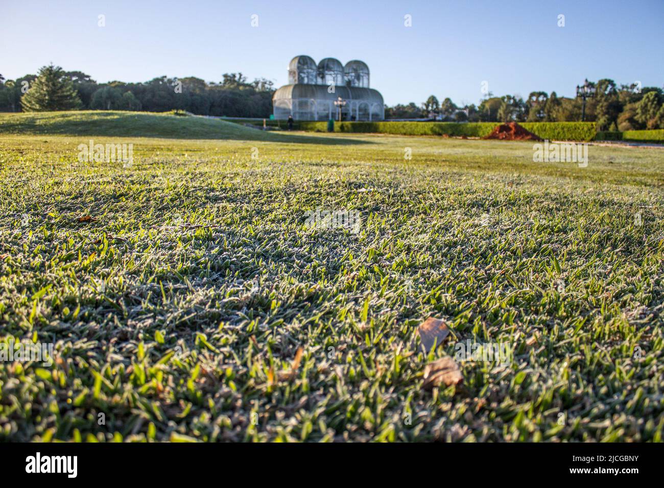PR - Curitiba - 06/13/2022 - CURITIBA, CLIMATE - View of the frost in ...