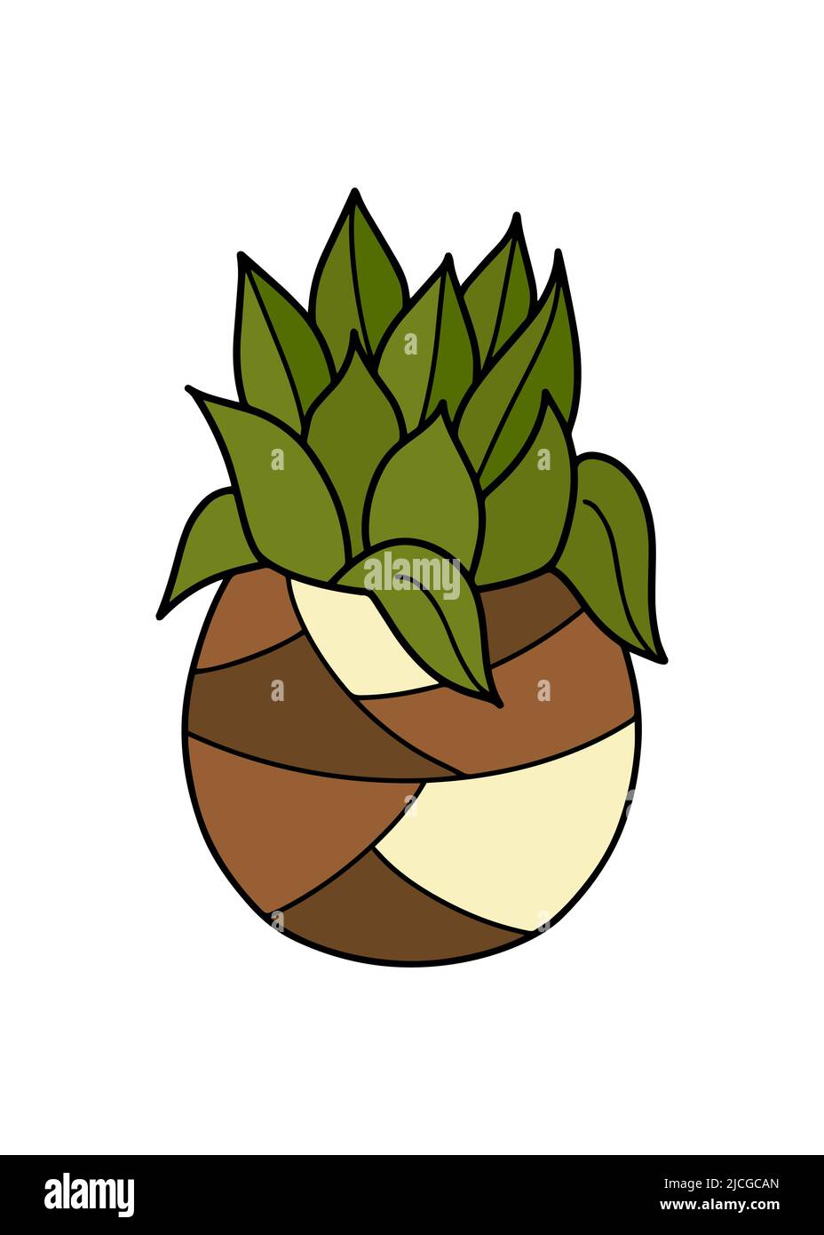 Vector flowerpot icon. Home Indoor Plants. Houseplants in Pots. Doodle ...