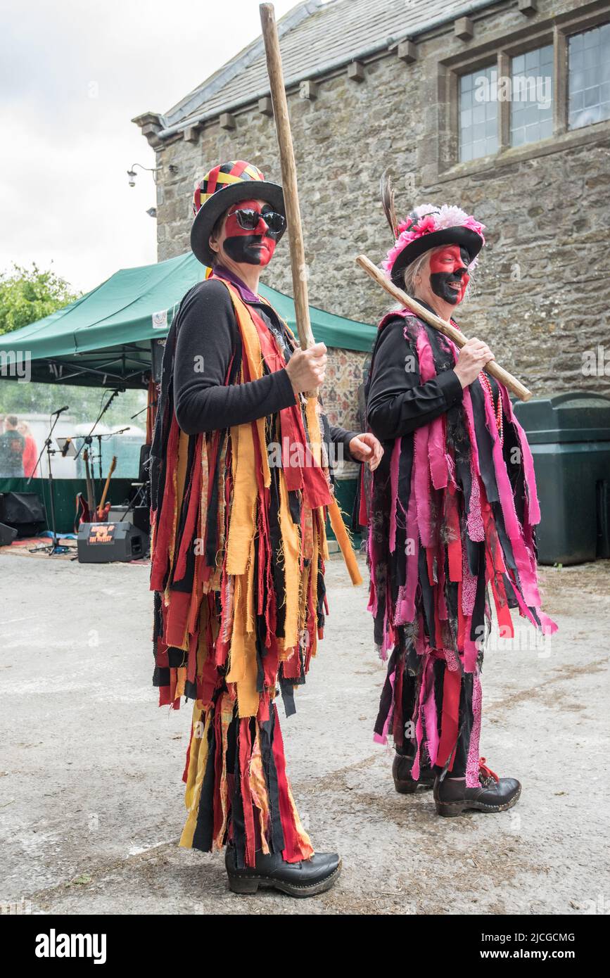 Flagcrackers of Craven border morris side in colourful rag jackets ...