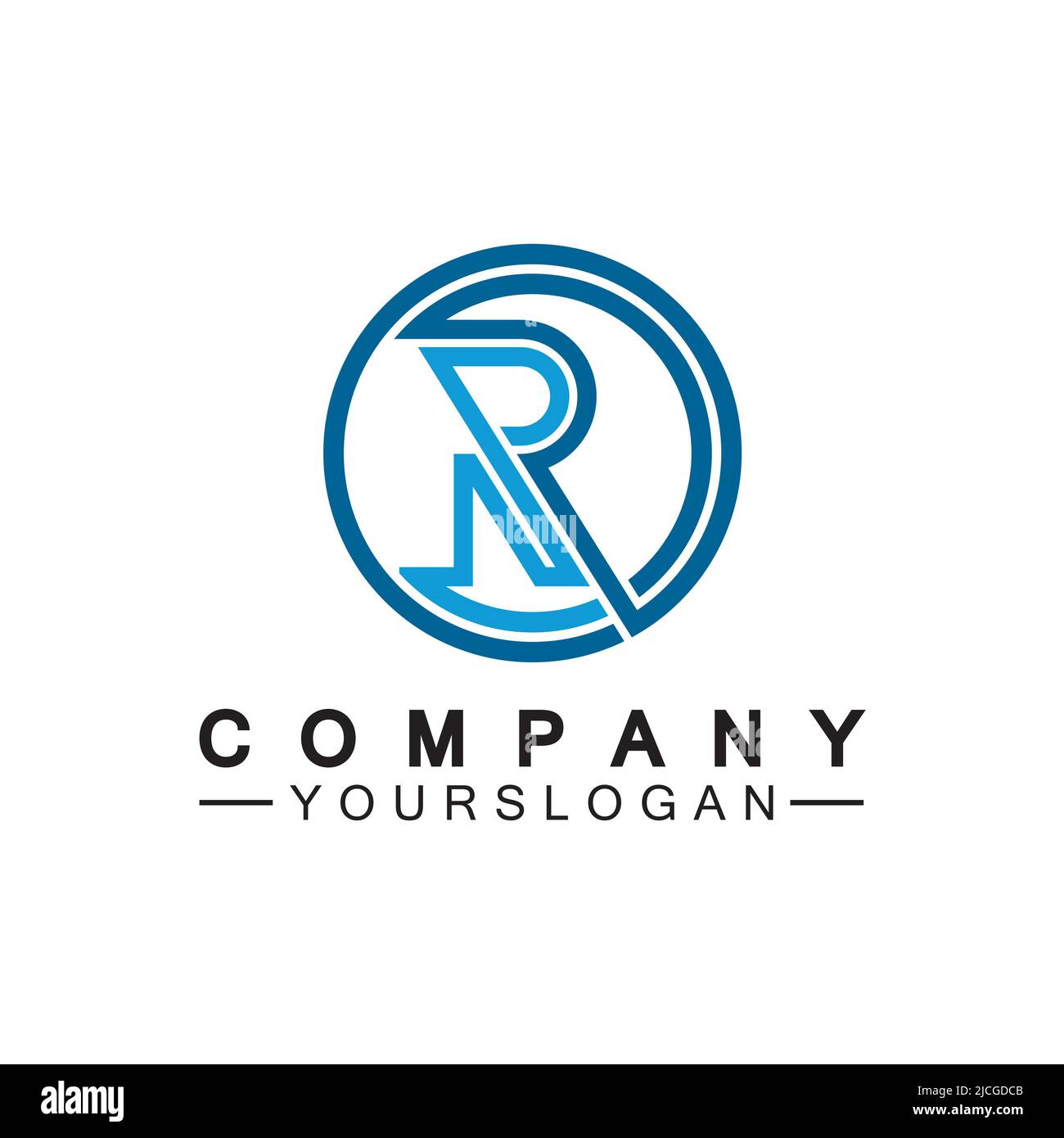 Letter R Monogram Logo Design Brand Identity Logos Designs Vector ...