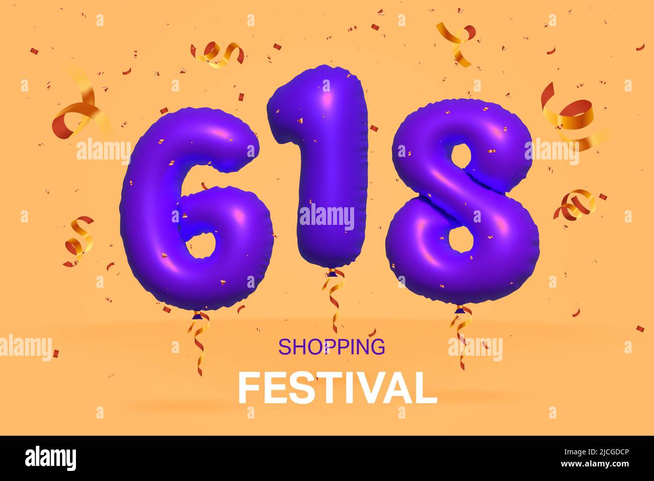 618 Shopping festival mid-year e-commerce promotion poster in china 3D ...