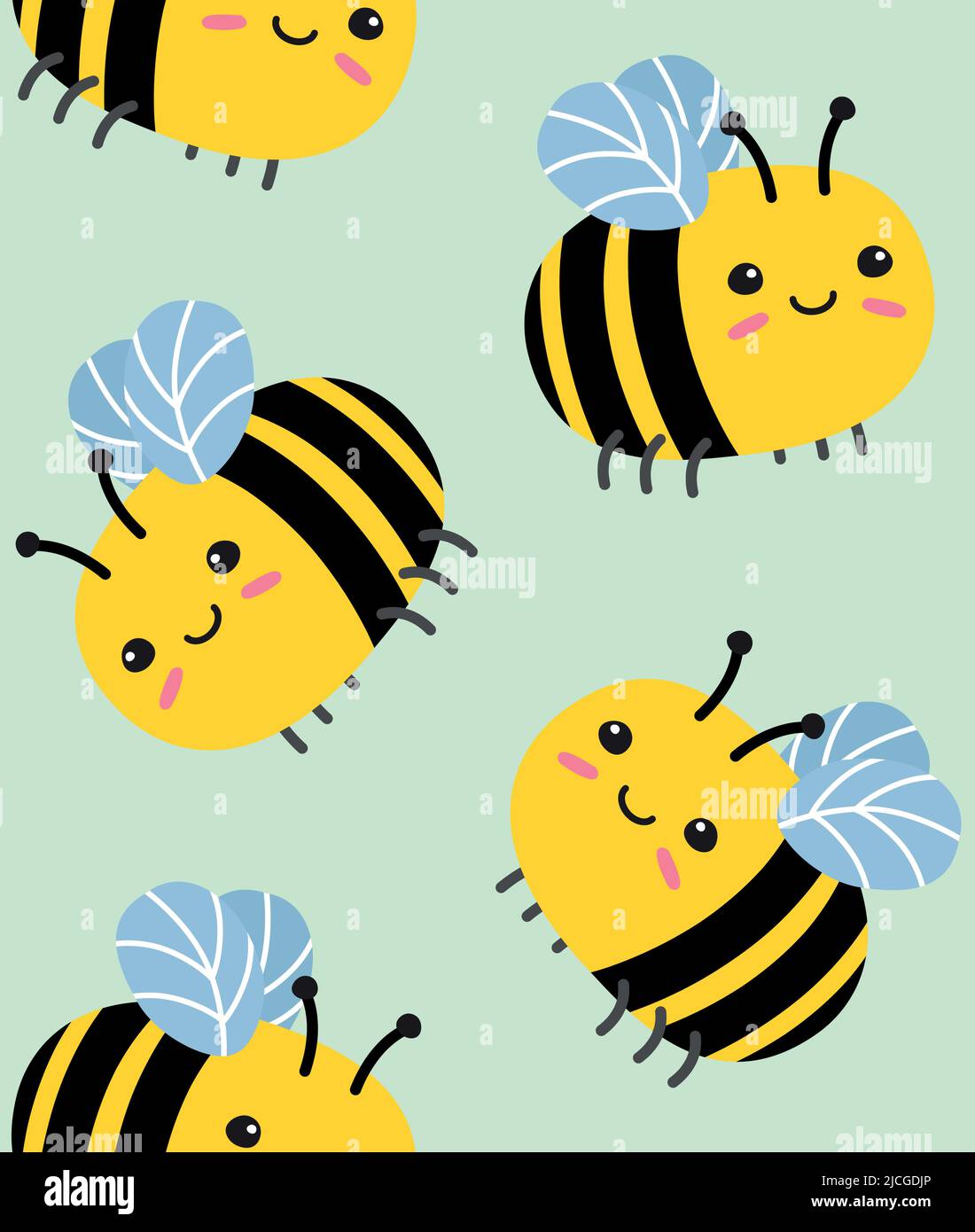 Vector seamless pattern of bumblebee bee Stock Vector Image & Art - Alamy