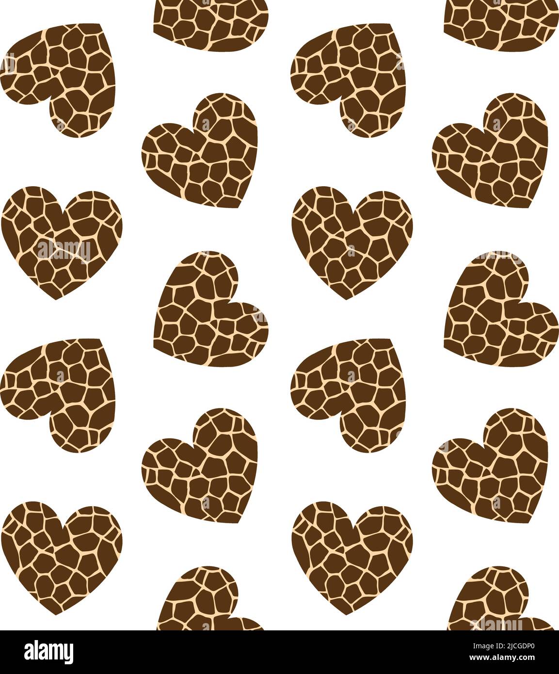 Vector seamless pattern of heart with giraffe fur Stock Vector Image ...