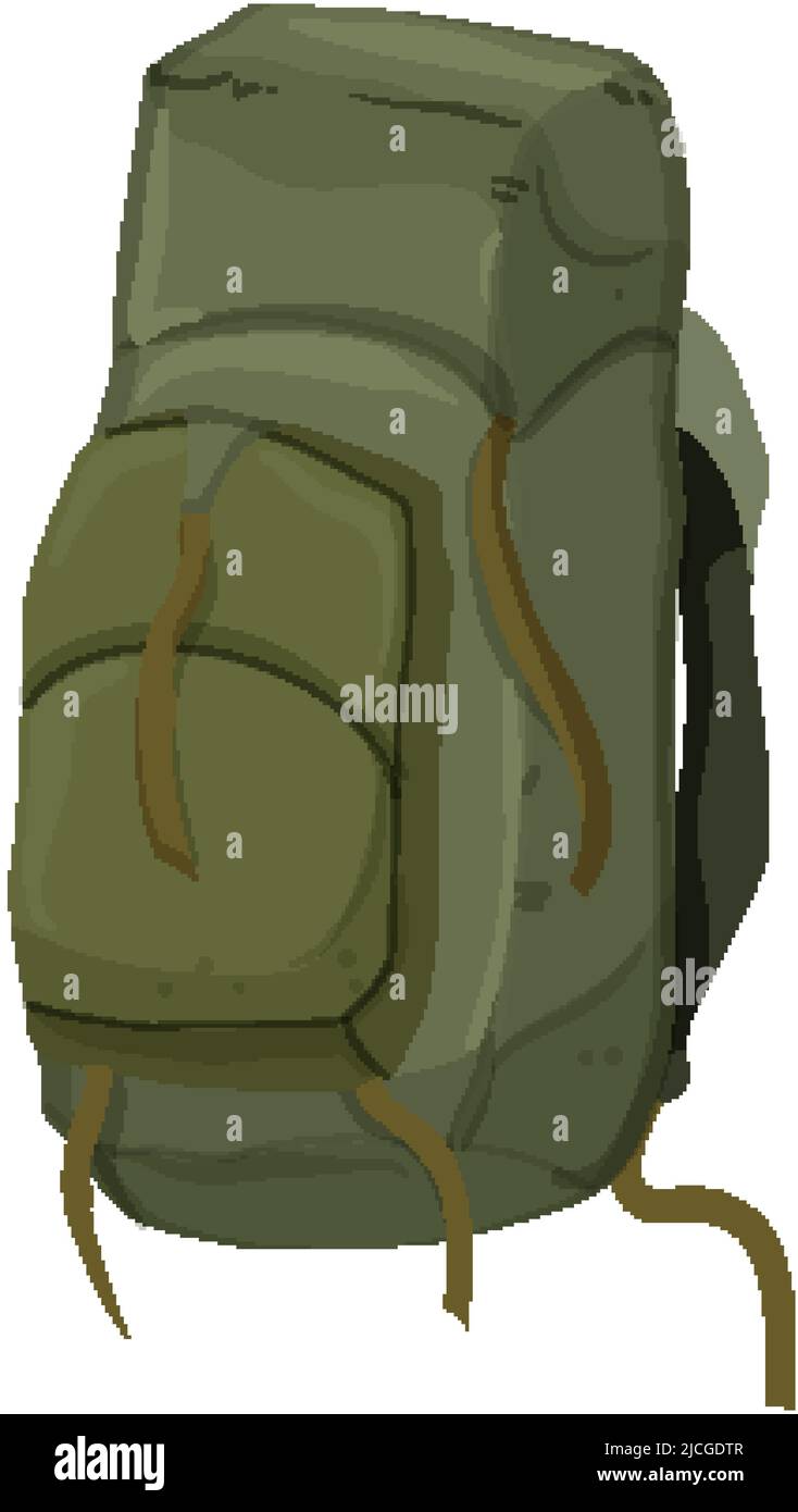 outdoor backpack camp cartoon vector illustration Stock Vector Image ...